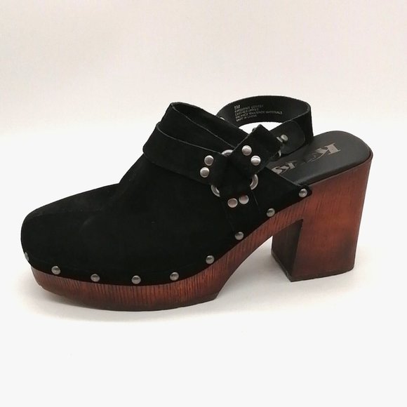 Kork-Ease | Shoes | Korks Womens Slingback Clog Sandal Black Suede ...